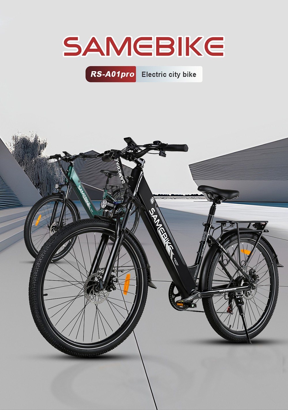 SAMEBIKE RS-A01 Pro Electric Bike, 500W Motor, 36V 15Ah Battery, 27.5*2 ...