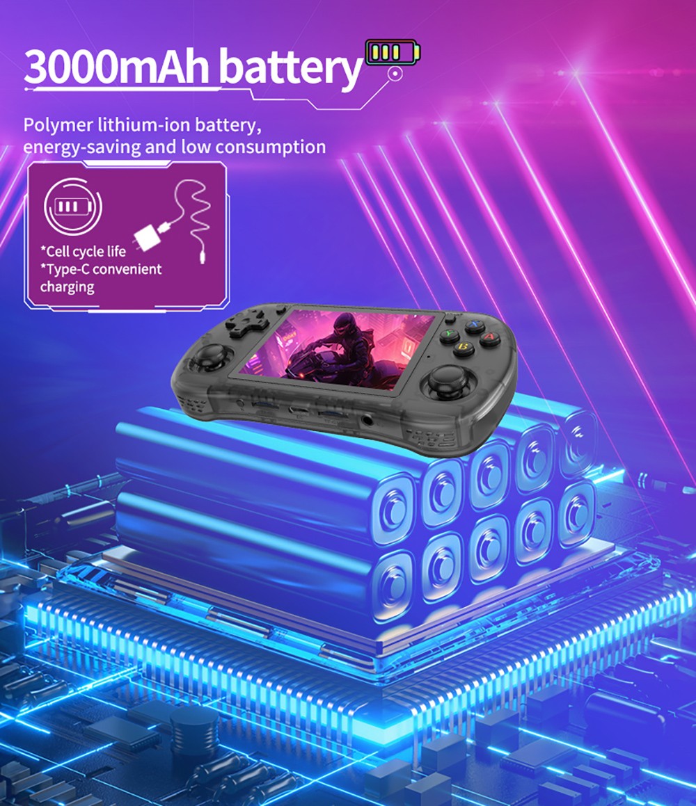 Powkiddy X35H Handheld Game Console 3 5 inch IPS Screen 16GB 128GB TF Card Open Source Linux ...